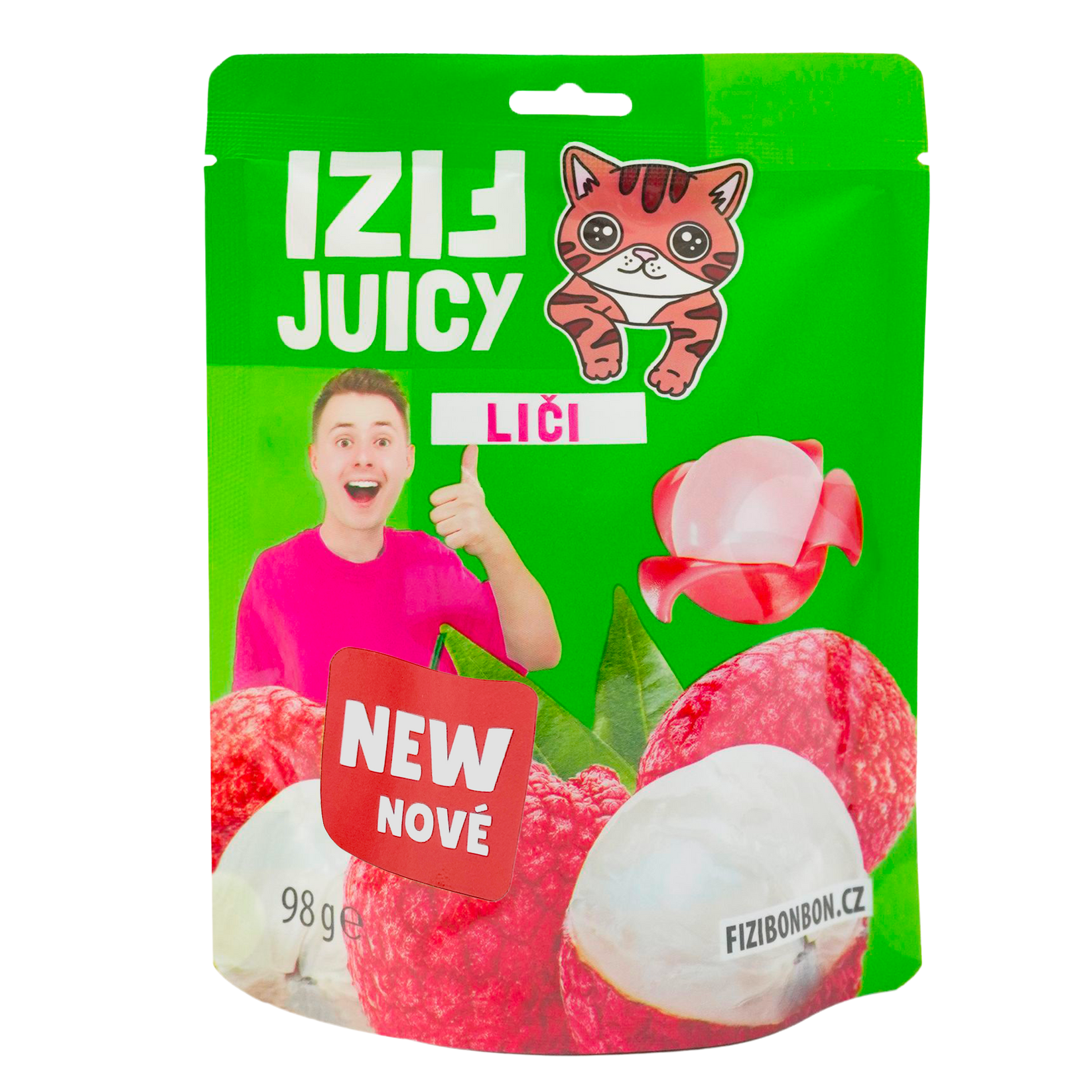 FIZIho JUICY BONBÓNY - Liči 98g 5 ks – FIZIshop